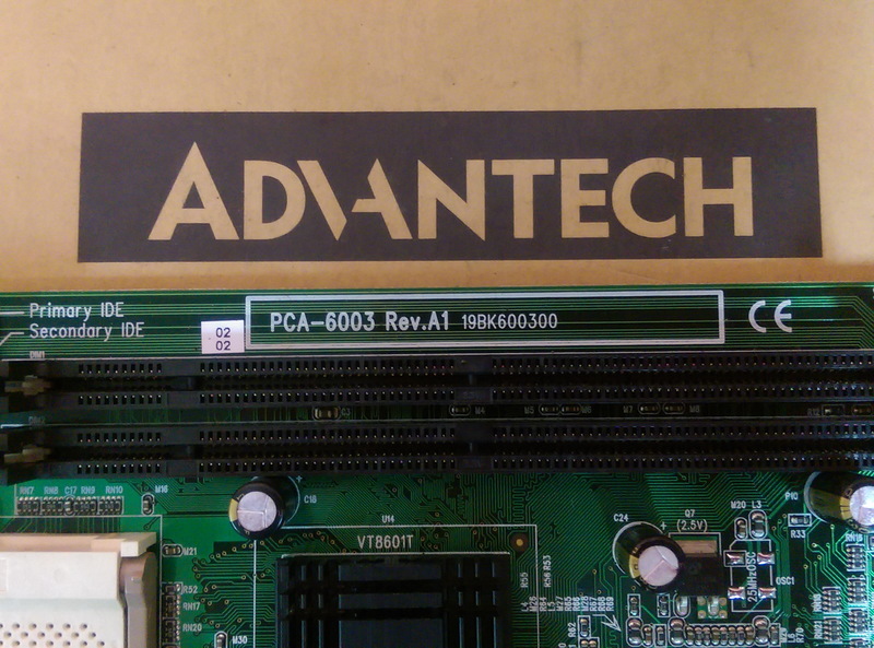 ADVANTECH PCA-6003 REV.A1 19BK600300 CPU AND MOMORY - 裕益科技自動化設備可程式編碼器PLC分散式控制系統DCS